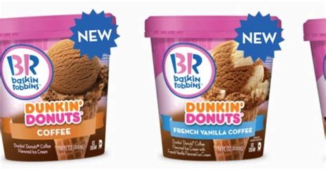 New Dunkin Donuts Coffee Flavored Baskin Robbins Ice Cream Lands In
