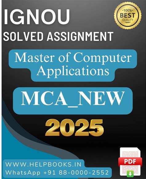 Ignou Mcanew Solved Assignments Latest And Updated Solutions