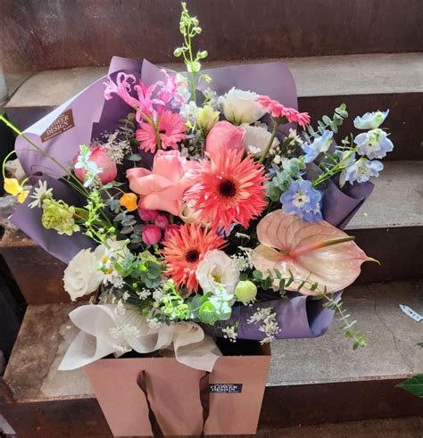 핫핑크실거베라 럭셔리꽃다발 M 배민 장보기∙쇼핑