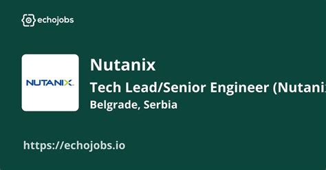 Nutanix Is Hiring Tech Leadsenior Engineer Nutanix Database Belgrade Serbia Aws Azure