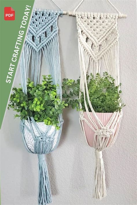 Beginner Macrame Wall Hanging Pdf Pattern Macrame Patterns Macrame Tutorials Diy Macrame