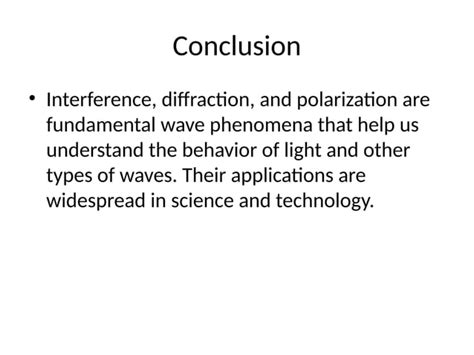 Interference Diffraction Polarization Presentation Pptx