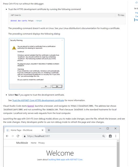 Mvc Run The App Section Does Not Cover How To Run The App In Linux · Issue 17688 · Dotnet