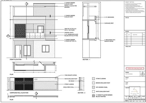 Residential Elevation 10ft6in Gate Dwg Design Plan