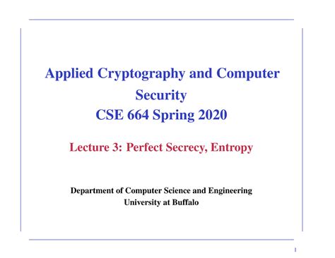Lecture Tuttering Notes Applied Cryptography And Computer Security