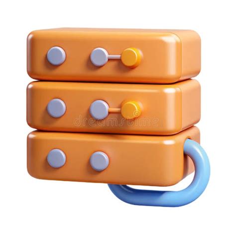 Orange Server Sync 3d Icon Representing Cloud Computing And Data Synchronization Technology