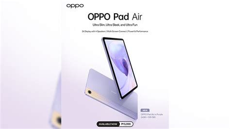 Oppo Pad Air Gb Rom Version Launched Priced In Ph Pinoytechsaga