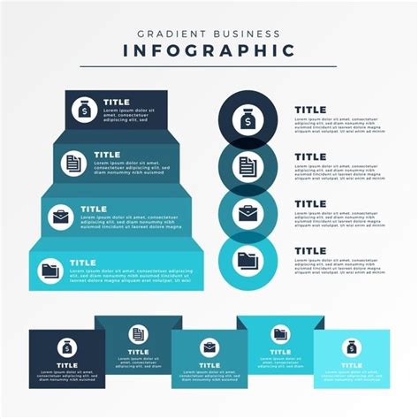 그라데이션 비즈니스 인포 그래픽 템플릿