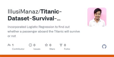 Github Illusimanaz Titanic Dataset Survival Prediction Model Incorporated Logistic Regression