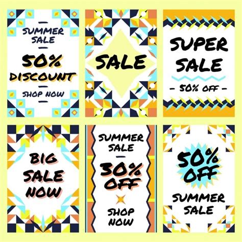 Free Vector Coloured Sales Banners Collection