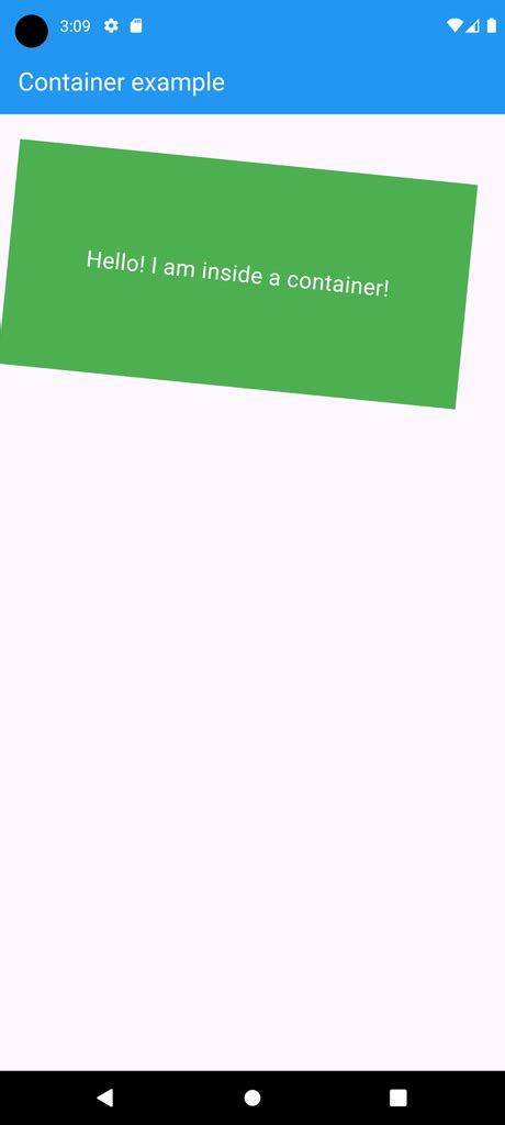 Container Class In Flutter Geeksforgeeks