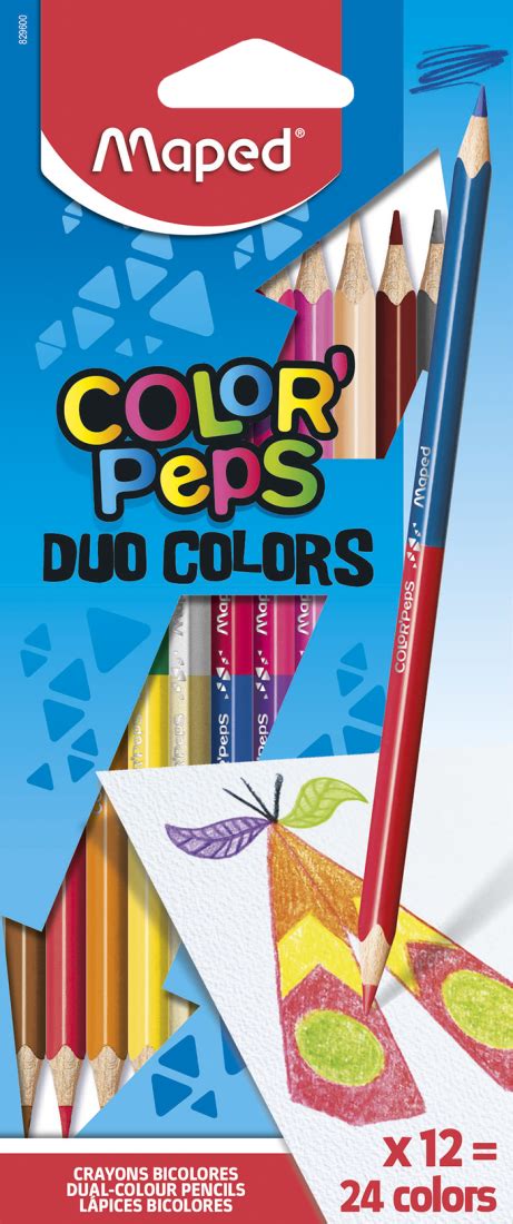 Двусторонние цветные карандаши Colorpeps Duo 12 шт 24 цв Компания «maped