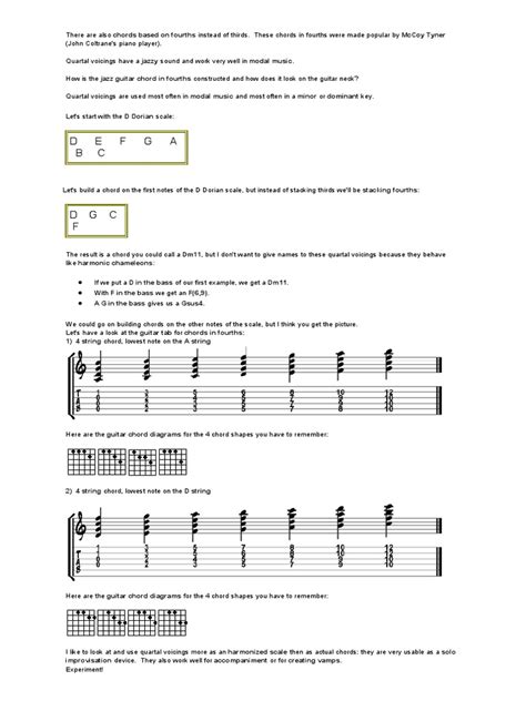 Chords Based On Fourths Pdf