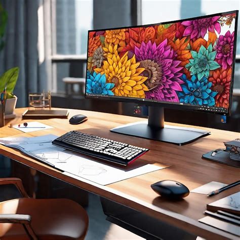 Premium Photo A Highly Detailed Digital Computer Table With A Sleek Minimalist Design