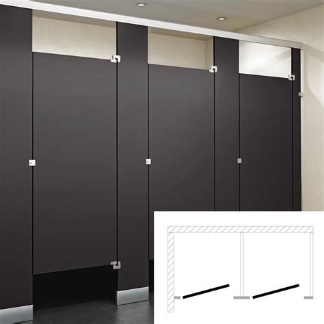 Global Toilet Partition 2 In Corner Compartments Phenolic 72w X 61
