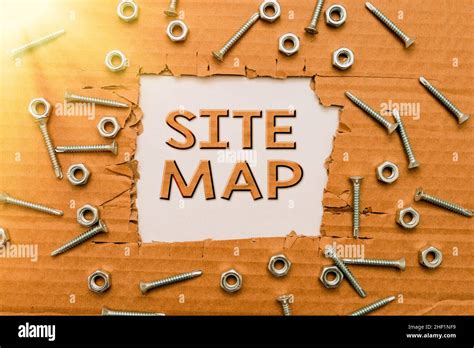 Conceptual Display Site Map Word Written On Designed To Help Both Users And Search Engines