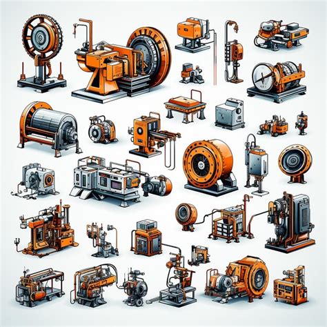 Premium Ai Image Bundle Of Engineering Set Icons