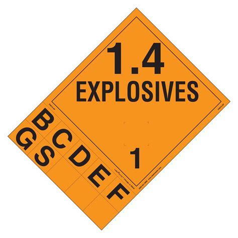 Labelmaster 14 Explosives 10 34 In X 10 34 In Explosives Placard