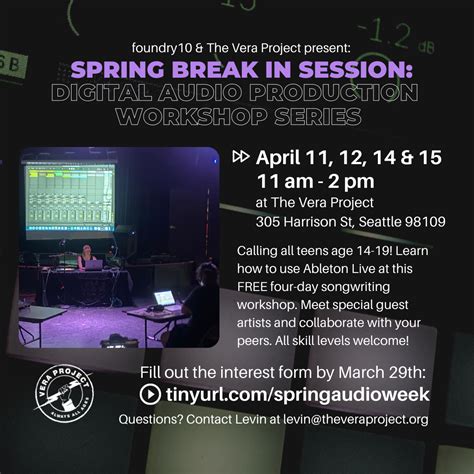 Digital Audio Workshop Series For Teens The Vera Project
