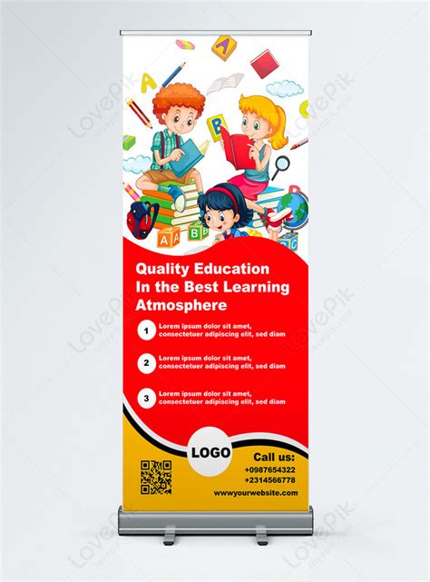 교육 롤업 배너 이미지 사진 450168847 무료 다운로드