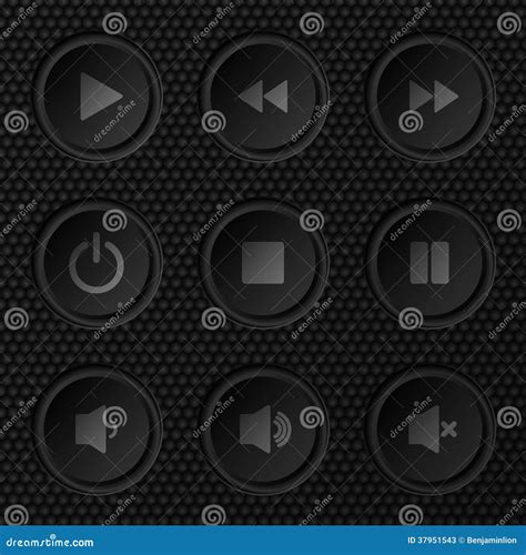 Navigation Button Set Stock Vector Illustration Of Glossy