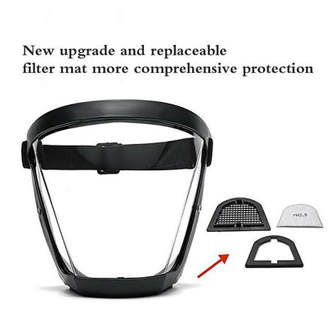 Anti Fog Full Face Safety Shield With Filters Clear Protective Visor For Diy And Work