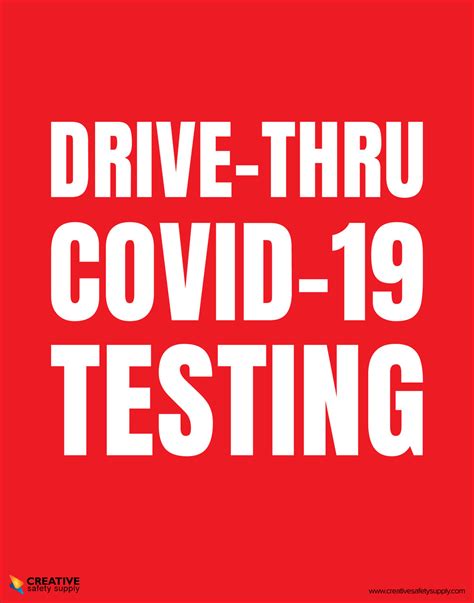 Drive Thru Covid 19 Testing Poster