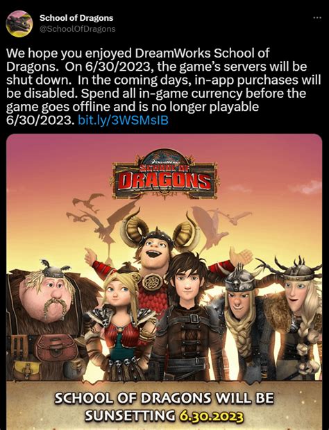 School Of Dragons Is Shutting Down Rlosttech