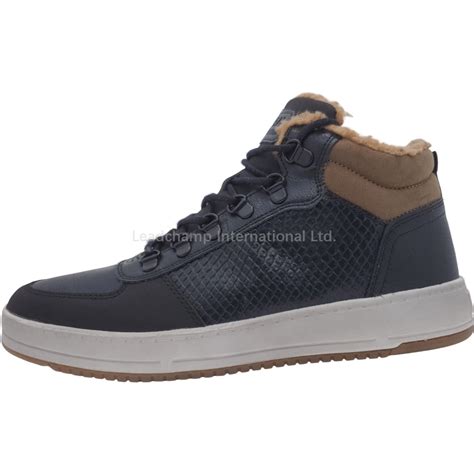 Winter Men Mid Cut Sneaker Shoe Pu Uppers Flat Casual Shoe Men Shoe