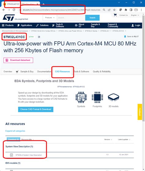 Solved Where Can I Find Svd File For Stm32l431cct6 Uc Stmicroelectronics Community
