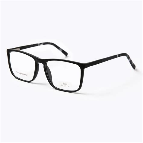 8005 Black Plastic Square Lens Unisex Optical Eyeglass Frame 54mm