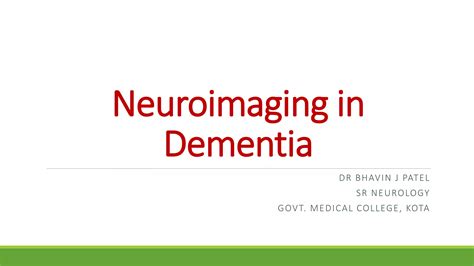 Neuroimaging In Dementia Pptx