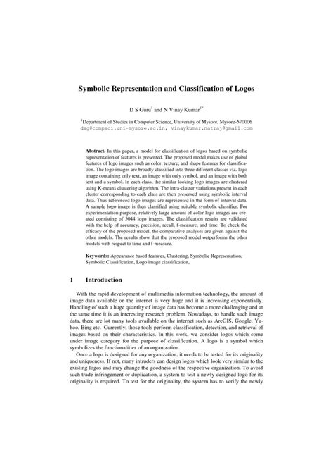 symbolic representation and classification of logos deepai