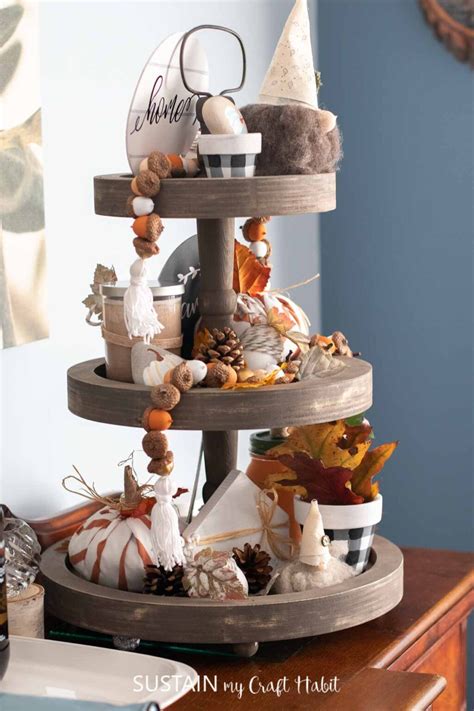 Diy Tiered Tray Decor For Fall Sustain My Craft Habit