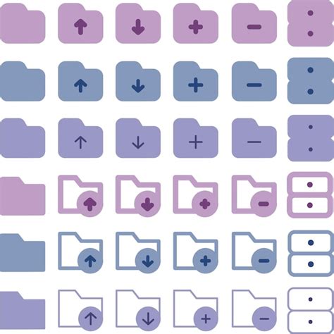 Premium Vector Collection Of Icons For Archiving And Managing Data