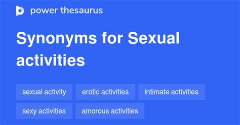 Sexual Activities Synonyms 71 Similar Phrases