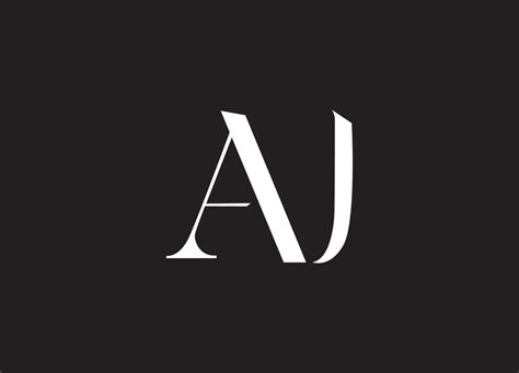 Aj Initials Monogram Letter Text Alphabet Logo Design 5993655 Vector
