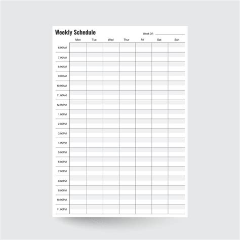 Horario Semanal Imprimible