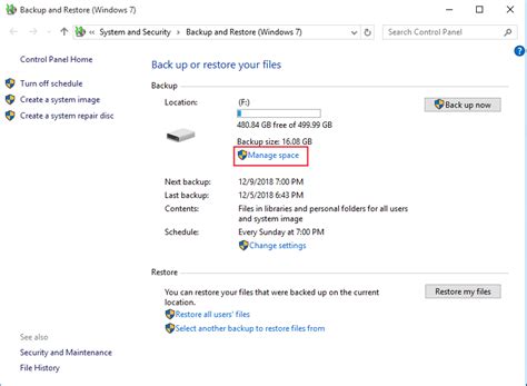 How To Make Windows 10 Manage Backup Disk Space For You