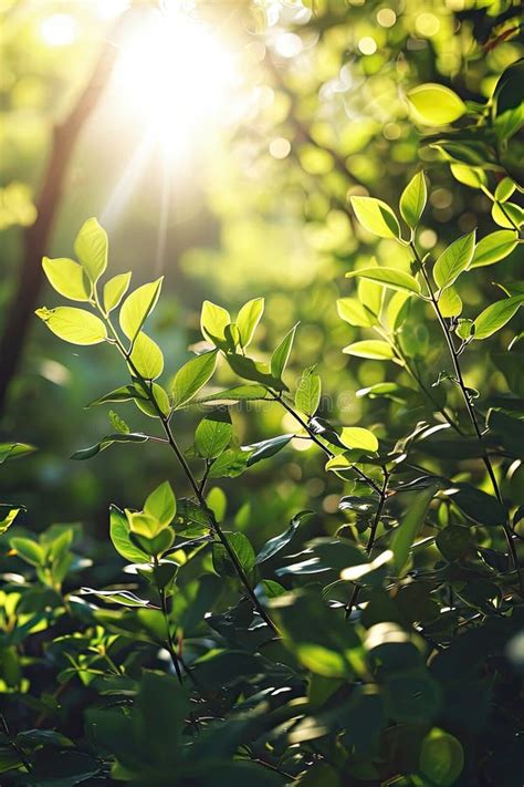 Sunlight Filtering Through Tree Leaves Stock Illustration Illustration Of Ecology