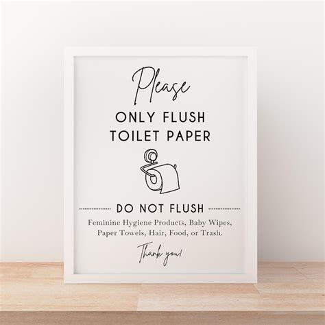 Please Flush The Toilet Sign Etsy