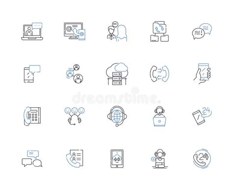 Online Connectivity Line Icons Collection Nerking Connectivity Internet Web Cyber Wireless