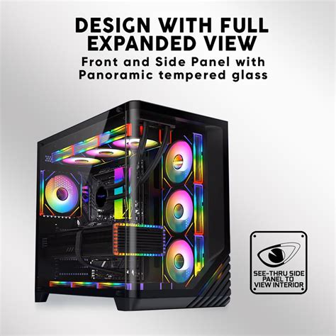 Armaggeddon Aquaron X Curve Giga 10 Atx Gaming Pc Case Free 10 Argb