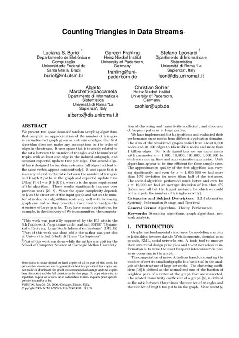 pdf counting triangles in data streams