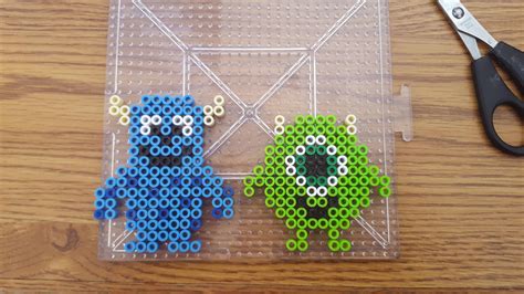 Perler Bead Mike And Sully Monsters Inc Imgur Basteln Bügelperlen