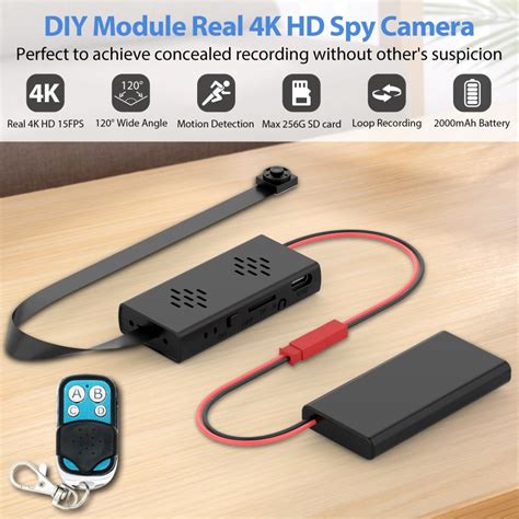 4k Tiny Pinhole Camera With Motion Detection And Remote