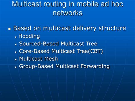 Ppt Ad Hoc Wireless Muticast Routing Powerpoint Presentation Free