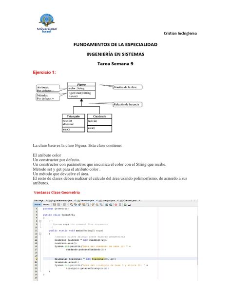 Tarea Semana 9 Fundamentos Pdf Programación Constructor Programación Orientada A Objetos