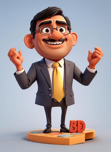 Premium Ai Image 3d Cartoon Businessman
