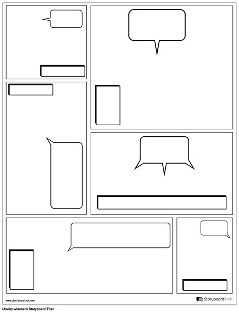 Pusty Zwykły Szablon Komiksu Storyboard Par Pl Examples
